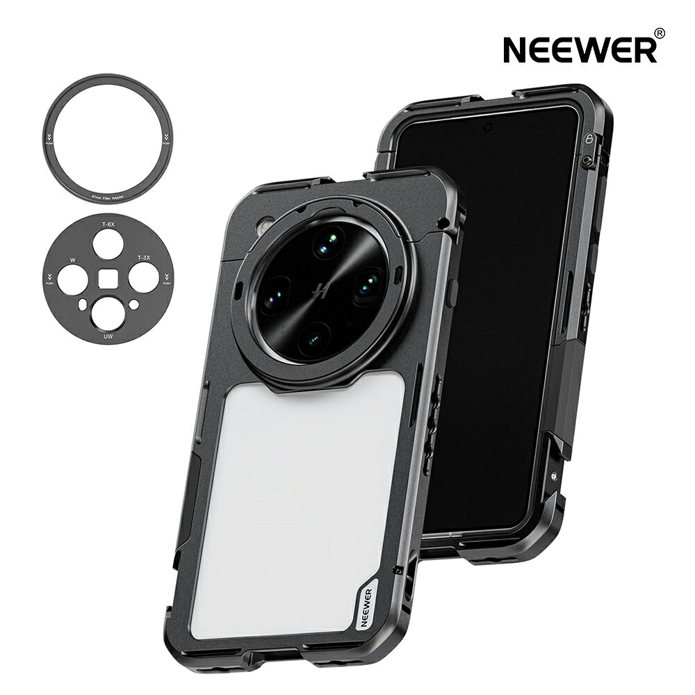 *商品説明： 【Find X8 Ultra対応】 ●スマホケージはYouTube/TikTok動画投稿、生放送、モバイルフォト、ビデオ撮影、映画制作、ズームコールなどに最適です。 ●頑丈なアルミ合金フレームと耐衝撃性ラバークッションは、コン...