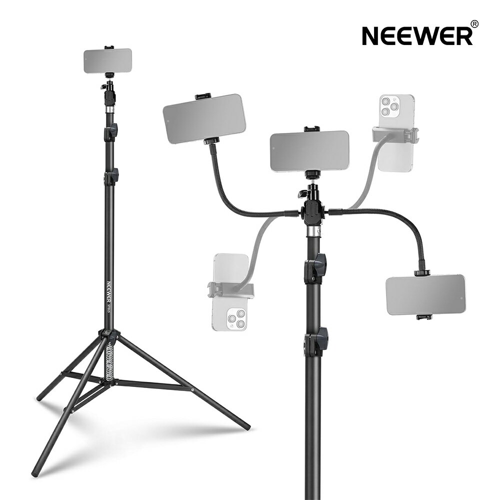 *商品説明： 【NEEWER BASICS シリーズ】 ●NEEWER BASICS シリーズは、シンプルで実用性に優れたシリーズで、基本的な機能とデザインに基づいて、不要な追加機能や素材がありません。 【デュアルフレキシブルアーム付きスマ...