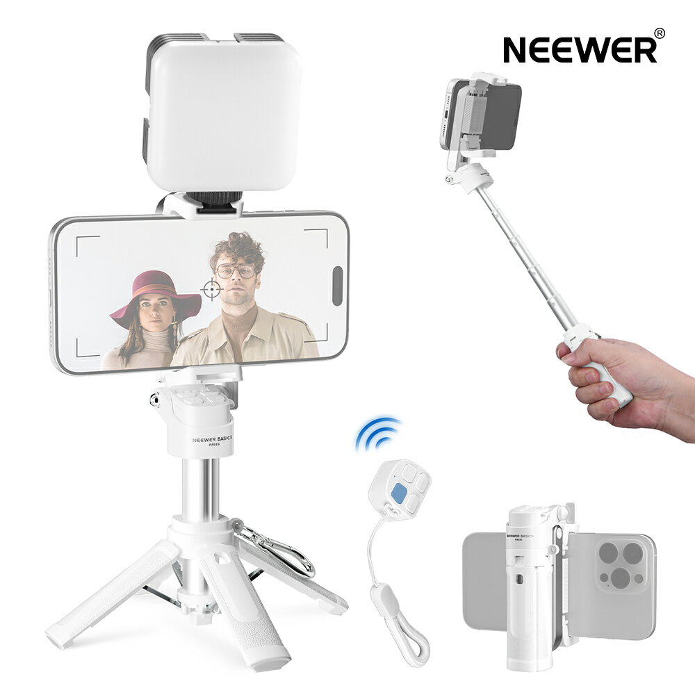 *商品説明： 【多機能ミニスマホ用三脚】 ●ミニスマホスタンドは、自撮り棒、ポータブルトラベル三脚、スマホホルダーを一体化し、卓上での使用に最適で、コンパクトに4"/10cmに折りたため、重さはわずか119gで、カラビナ付きで、外出先でのビ...
