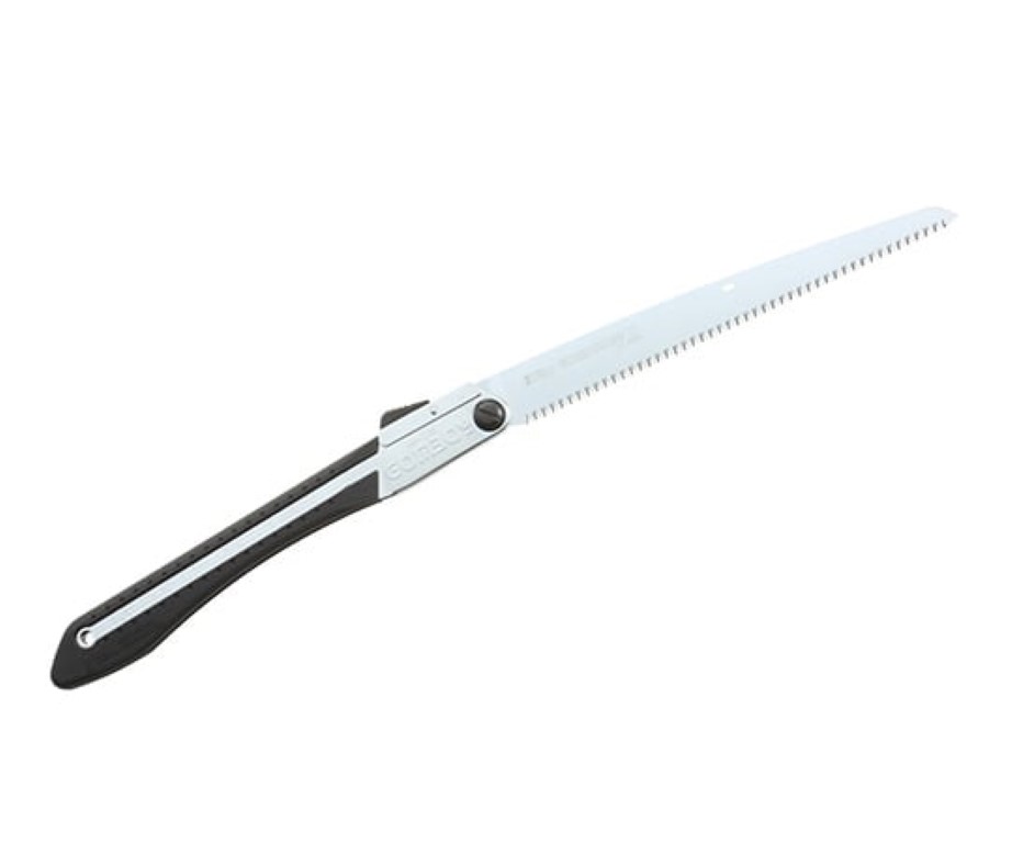 仕様 刃長：300mm(万能目) 目数(30mm)：10枚目 刃厚：1.4mm 切幅：1.3mm 全長：折込時335mm・使用時620mm 重量：320g アサリ無し・衝撃焼入・未来目 材質1：刃：鋼(SK-4) 材質2：柄：エラストマー樹...