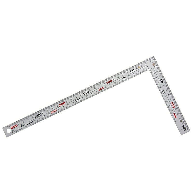 ● 本体サイズ320.00(短枝160)×20.00×2.00mm● 製品質量144.00 g● 角部形状同厚● 表目盛長枝：外目盛 30cm 内目盛 25cm短枝：外目盛 15cm 内目盛 10cm● 裏目盛長枝：外目盛 30cm 内目盛...