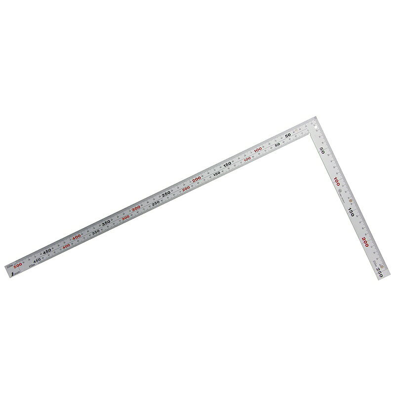● 本体サイズ520.00(短枝260)×20.00×2.00mm● 製品質量238.00 g● 角部形状同厚● 表目盛長枝：外目盛 50cm 内目盛 45cm短枝：外目盛 25cm● 裏目盛長枝：外目盛 50cm 内目盛 45cm短枝：外...