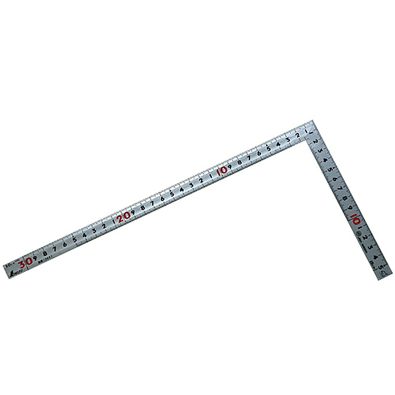 ● 本体サイズ320.00(短枝160)×15.00×1.40mm● 製品質量56.00 g● 角部形状同厚● 表目盛長枝：外目盛 30cm 内目盛 25cm短枝：外目盛 15cm 内目盛 10cm● 裏目盛長枝：外目盛 30cm 内目盛 ...