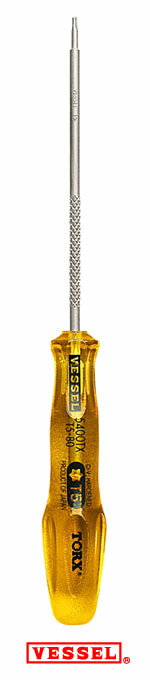 [ 全 長 ]　約155mm [ 軸長さ ] 約80mm [ 適用ネジサイズ ] 超極低頭トルクス／M2.6 ●軸はクロームバナジウム鋼、全身焼入。 　刃先の精度を保つシャンパンゴールドメッキ。 ●柄はアセテート樹脂、エルゴノミックデザイン...