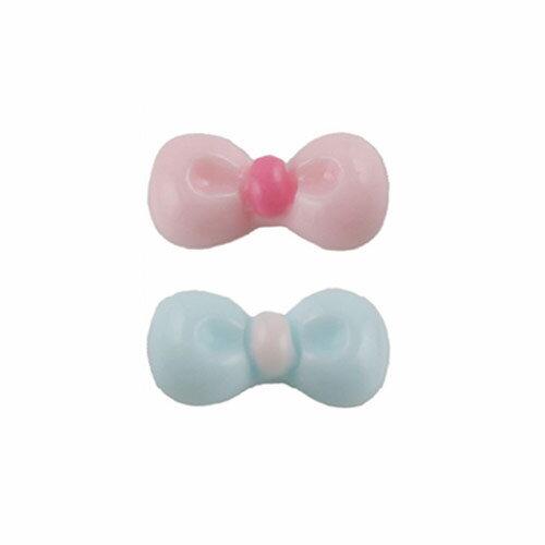 C(ブルー&ピンク)まるでキャンディみたいなポップリボン。ころんとした立体感とカラーが選べて、どんなデザインにも甘いアクセントをプラス。季節問わずガーリーにもシンプルにも変わる“万能かわいいパーツ“です。※製造ロットによって多少の色味や形状...