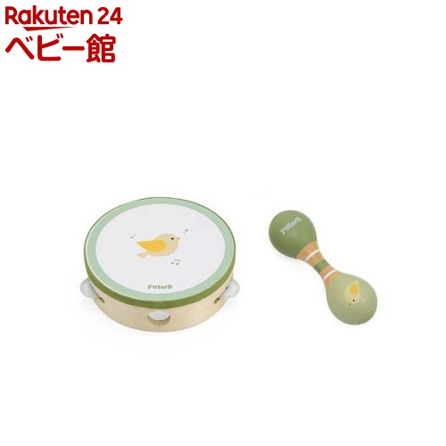お店TOP＞おもちゃ＞ベビー向けおもちゃ＞PolarB マラカス＆タンバリンセット ことり (1セット)【PolarB マラカス＆タンバリンセット ことりの商品詳細】●1歳からの楽器デビュー！はじめてのリズム遊びを楽しもう！●タンバリンとマ...