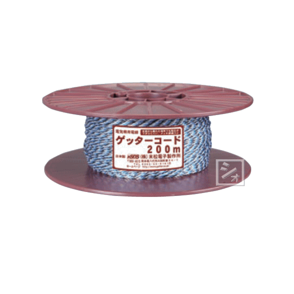商 品 説 明 材質 ステンレス SUS304 使用 サイズ 直径：約2.5mm 抵抗値 約0.256Ω/m 引張強度 95kgf 特長 ●通電効率が良く耐久性も優れた電気さく線（コード）です。 ●化学繊維にメッキ銅線とステンレス線をより合...