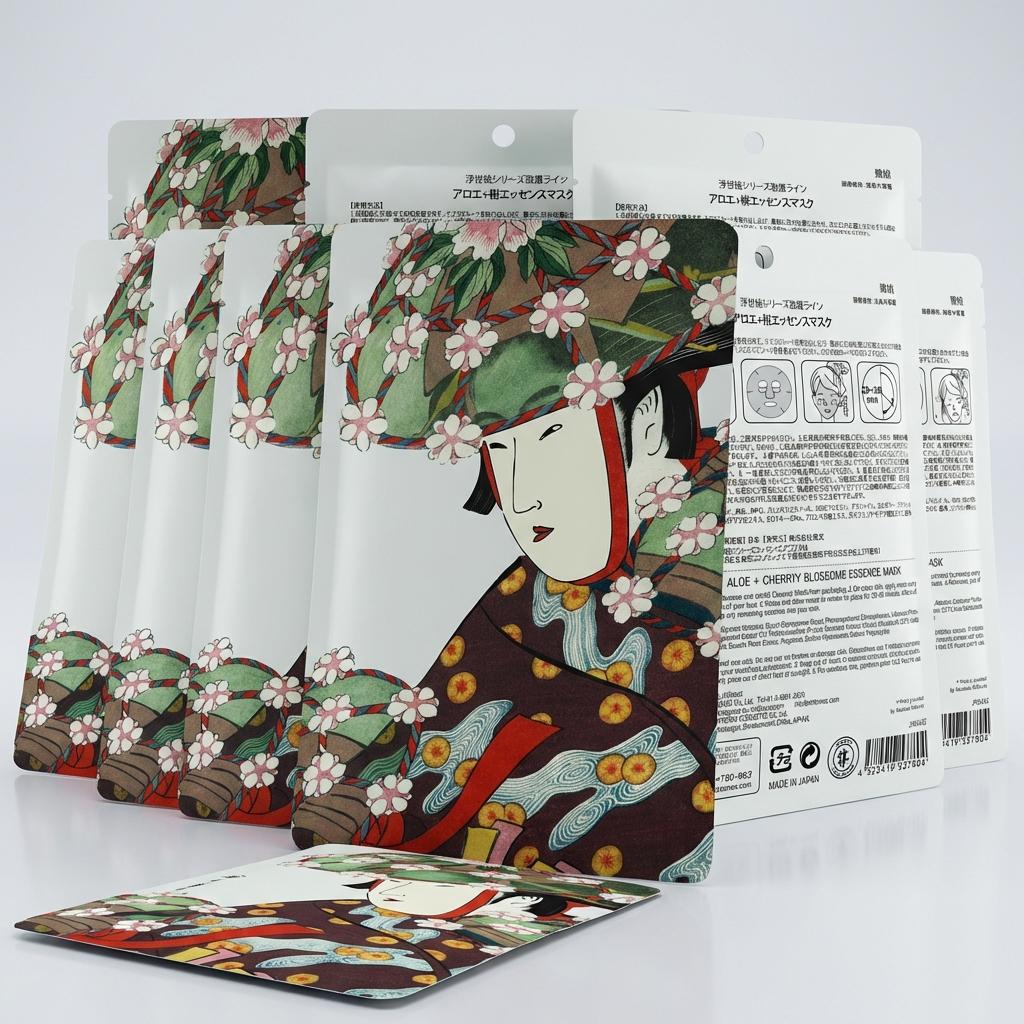 ■商品名：浮世絵江戸アロエ+桜マスクパック（10枚） ■内容量：25ML/枚 ■使用期限：商品の枠外記載の製造月から3年 ■保存方法：高温多湿、直射日光を避けて保管してください。 ■原産国：日本 ■広告文責：株式会社韓商事 0475-36-...