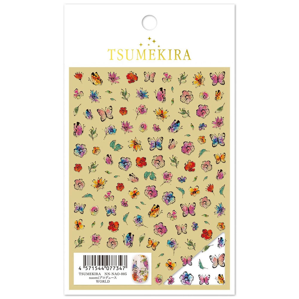 商品情報 商品名 TSUMEKIRA ツメキラ naomiプロデュース WORLD NN-NAO-005 商品説明 雰囲気ある繊細なラインアートを全て描きおろしデザイン お花や蝶の美しい世界観が貼るだけで楽しめます。 関連商品 ・ツメキラ ...