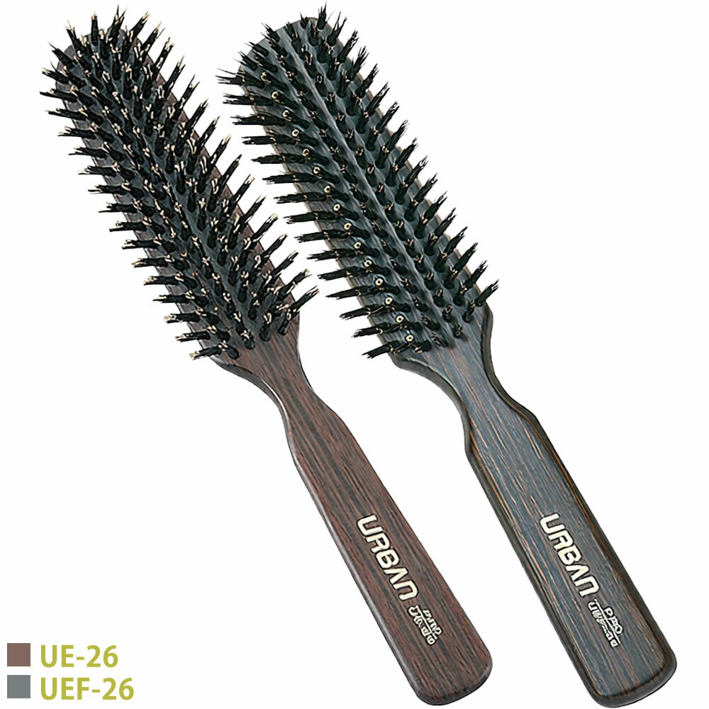 商品情報 商品名 大阪ブラシ アーバンブラシ UE-26 / UEF-26 内容量 全長：210mm 商品説明 植毛技術を駆使したプロのためのブラシ,毛腰の強さ,通りの良さ,毛タケをそれぞれ追求,静電気を抑える猪毛,天然素材,山植タイプ(U...