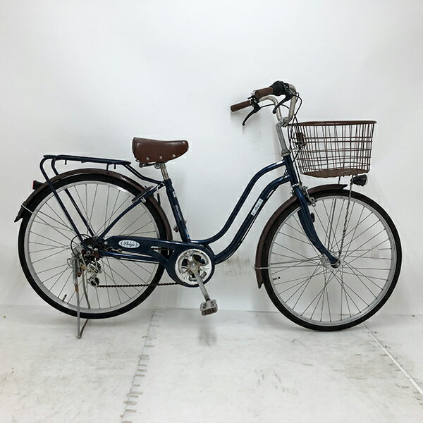 ◇ ◆ ◇ ◆ ◇ 商 品 情 報 ◇ ◆ ◇ ◆ ◇ 【外観ランク】　Bランク 【リユース・中古】　軽快車 【メーカー】　国内メーカー 【タイヤ】　　26インチ 【ギア】　　　外装6段 【カラー】　　ネイビー系 LEDオートライト ローラ...