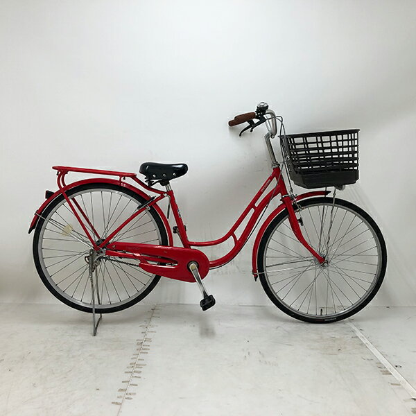 ◇ ◆ ◇ ◆ ◇ 商 品 情 報 ◇ ◆ ◇ ◆ ◇ 【外観ランク】　Bランク 【リユース・中古】　軽快車 【メーカー】　ブリヂストン 【タイヤ】　　26インチ 【ギア】　　　変速無し 【カラー】　　レッド系 LEDオートライト ローラー...