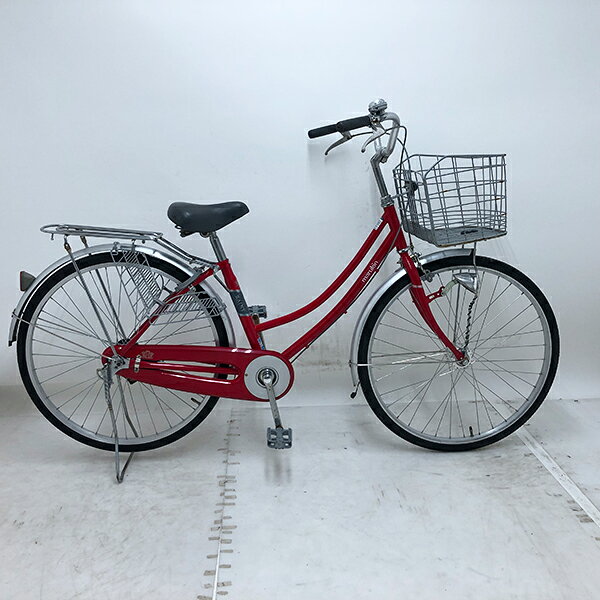 ◇ ◆ ◇ ◆ ◇ 商 品 情 報 ◇ ◆ ◇ ◆ ◇ 【外観ランク】　Bランク 【リユース・中古】　軽快車 【メーカー】　国内メーカー 【タイヤ】　　26インチ 【ギア】　　　変速なし 【カラー】　　レッド系 LEDオートライト ローラー...