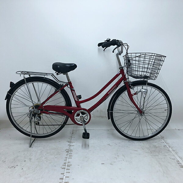 ◇ ◆ ◇ ◆ ◇ 商 品 情 報 ◇ ◆ ◇ ◆ ◇ 【外観ランク】　Bランク 【リユース・中古】　軽快車 【メーカー】　国内メーカー 【タイヤ】　　26インチ 【ギア】　　　外装6段 【カラー】　　レッド系 LEDオートライト ローラー...