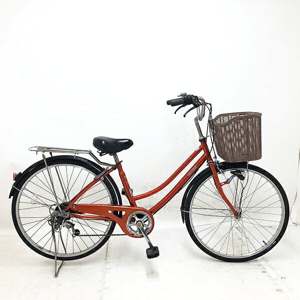 ◇ ◆ ◇ ◆ ◇ 商 品 情 報 ◇ ◆ ◇ ◆ ◇ 【外観ランク】　Bランク 【リユース・中古】　軽快車 【メーカー】　国内メーカー 【タイヤ】　　26インチ 【ギア】　　　外装6段 【カラー】　　オレンジ系 LEDオートライト ローラ...