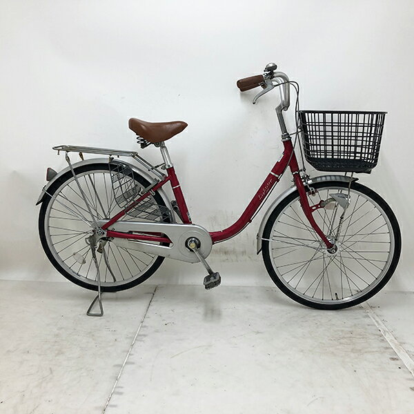 ◇ ◆ ◇ ◆ ◇ 商 品 情 報 ◇ ◆ ◇ ◆ ◇ 【外観ランク】　Bランク 【リユース・中古】　軽快車 【メーカー】　マルキン 【タイヤ】　　24インチ 【ギア】　　　変速なし 【カラー】　　レッド系 LEDオートライト ローラーブレ...