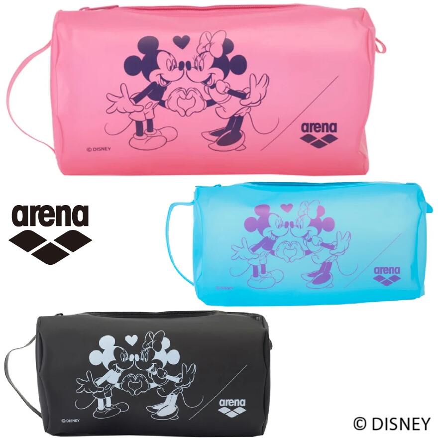 arena ディズニー ミッキー ミニー プルーフバッグ AS6FBZ84U アリーナ 防水 ポーチ Disney “ミッキー” と “ミニー” が仲良く並んでハートマークを作る様子が描かれた可愛らしいデザイン。 arenaのプルーフバッグ...