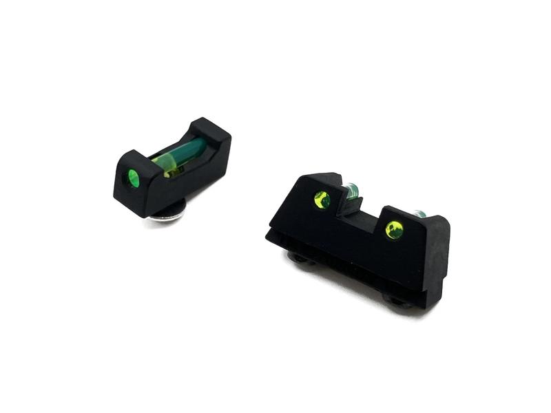 ☆東京マルイ グロック17 Gen.5 MOS用 サイトセット☆ ◎東京マルイ GLOCK17 Gen.5 MOS用 カスタムパーツ ★集光アクリル（グリーン）搭載