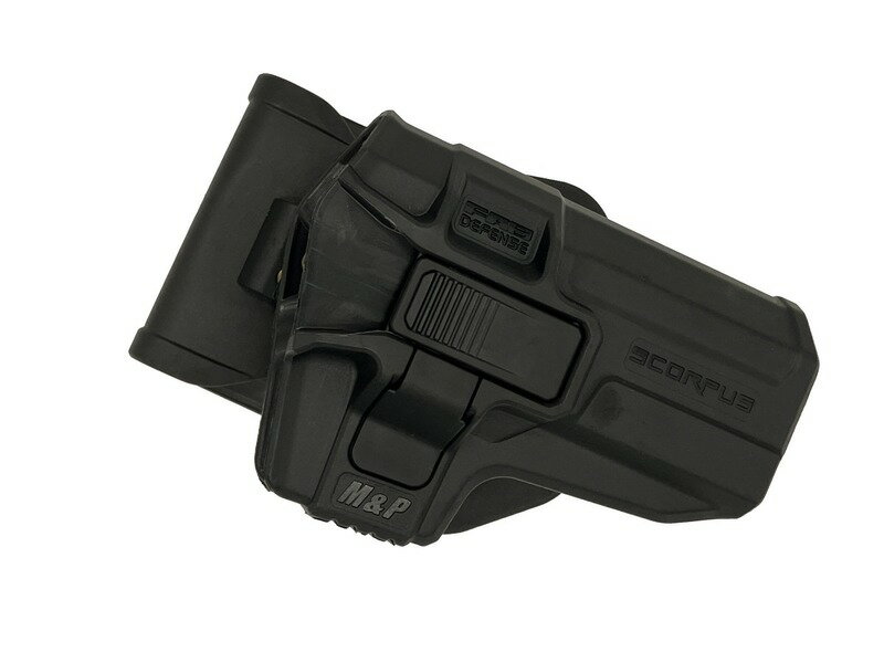 ★FAB DEFENSE 実物アクセサリー★ ・東京マルイ M&amp;P9用 ★右用 ★ブラック ◎ボタンロック機構つきホルスター 差し込むだけで自動ロック。解除もワンタッチで素早いドローを実現。 ◎パドル/ベルトループ/MOLLEアタッ...