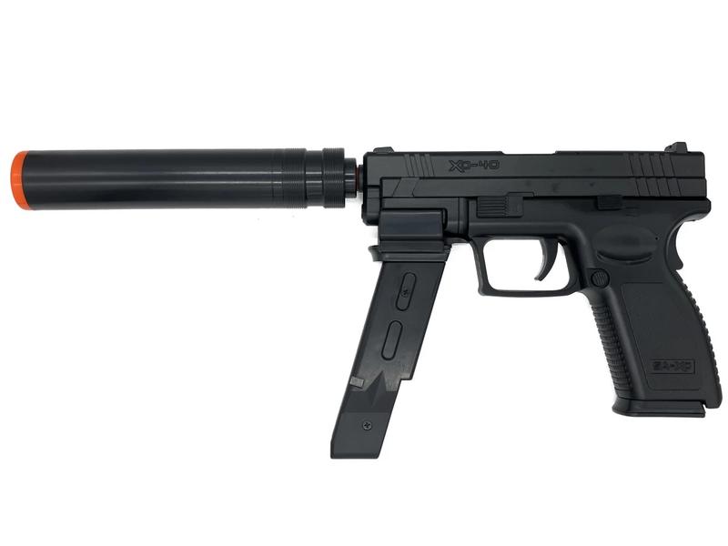 ☆XD-40 エアーコッキングモデル☆ ・18歳以上 エアーコッキングガン ◎刻印をリアル再現 ◎着脱可能 ダミーサイレンサー付き ◎スペアマガジン1個付属。さらにフォアグリップとして使用できる専用レールアタッチメント付き。 【推奨BB弾】...