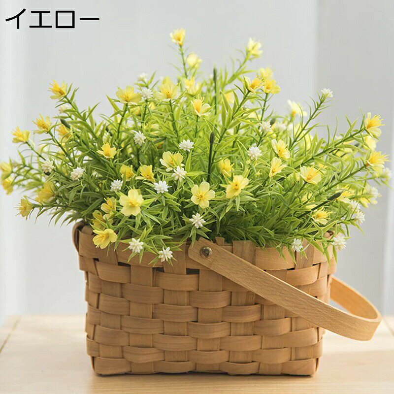 造花 インテリア 鉢植え ギフト バスケット 黄色 カスミソウ フラワーバスケット 還暦 枯れない花 花かご付き 玄関 トイレ プレゼント 誕生日 母の日 父の日 花籠 お祝い 人工観葉植物メーカー希望小売価格はメーカーサイトに基づいて掲載...