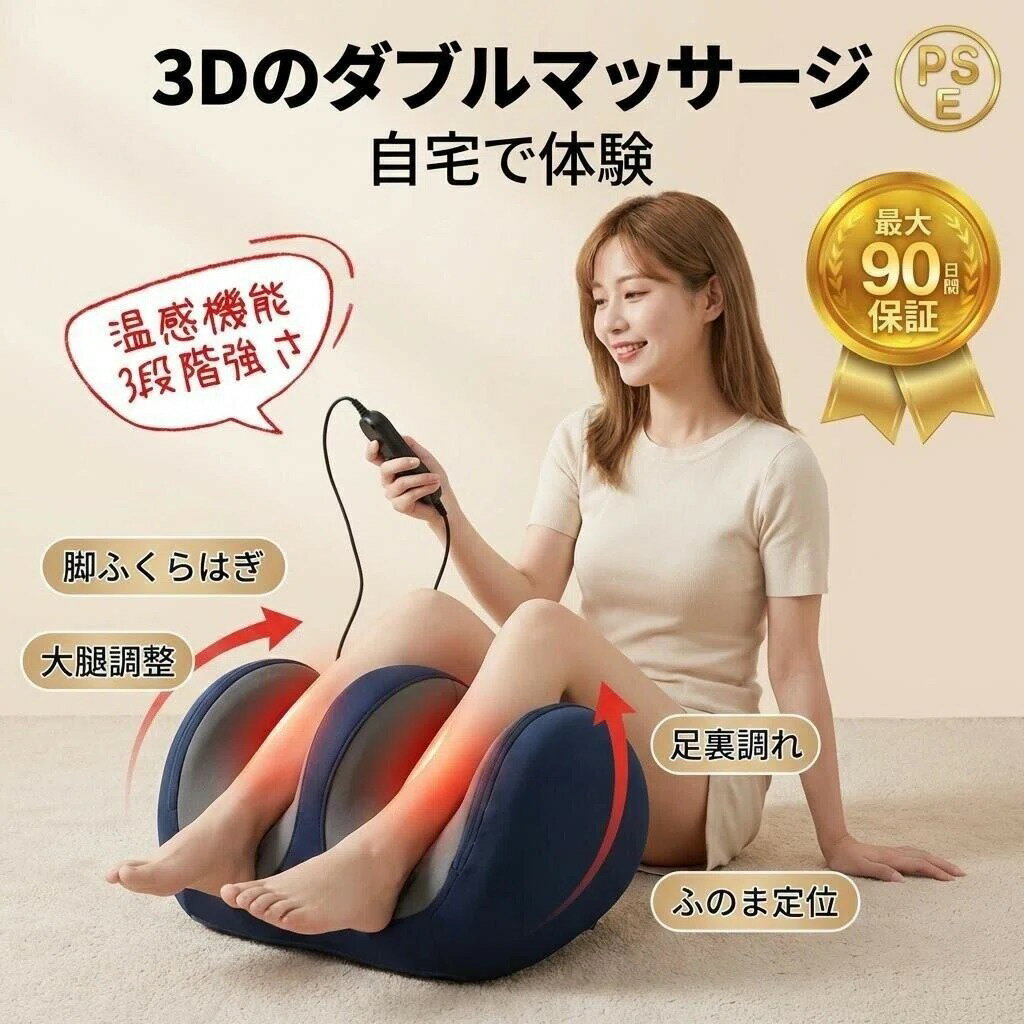 商品詳細: --------- ■商品説明 このマッサージ機は、長時間の立ち上がりによる足のコリ、 パソコンなどの電子製品の長時間使用による手首のコリ、 --------- ■仕様 ■素材:本体:ABS樹脂 エアバッグ:TPU 外カバー:ポ...