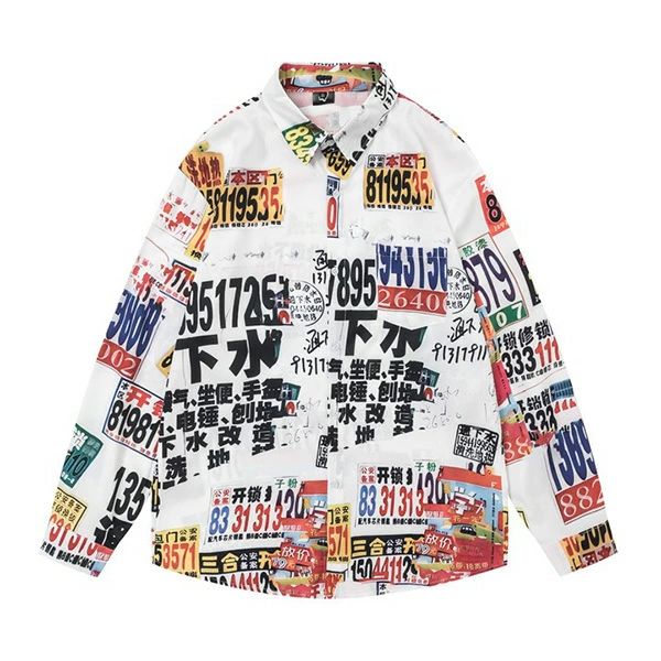商品詳細 商品説明 ナンバープレートのグラフィックがマニアックな長袖シャツ。 カラフルな色使いですが、不思議と悪目立ちせず、まとまりのある柄シャツです。 【商品番号】mmm373 素材 【ポリエステル】 サイズ 【ワンサイズ】 着丈：82c...