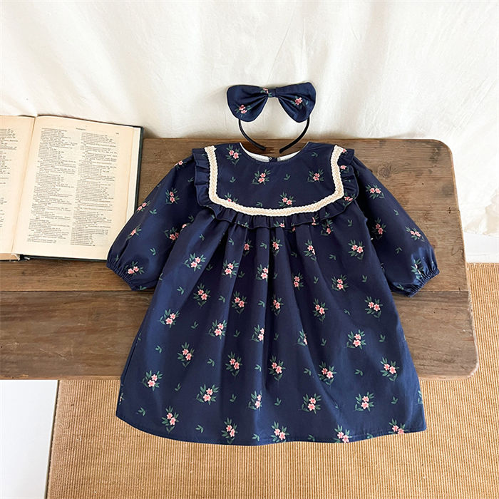 女の子 ワンピース 子供服 長袖 花柄 プリンセス ドレス ワンピ ヘアバンド付き キッズ ベビー服 新生児 赤ちゃん おしゃれ フォーマル 可愛い 子ども服 出産お祝い プレゼント 誕生日 記念日 保育園 幼稚園 女の子 ワンピース 子供...