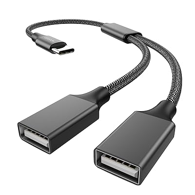 USB C 分岐器 USB CプラグからダブルUSBマザーケーブルアダプタ hunderbolt 3からダブルA 2.0 OTG充電分配器 Type C to ダブル Type Aアダプタ hembra変換器para MacBook Pro...