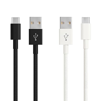 USB A to USB C ケーブル 2パック (0.3m、15W) - CarPlay Type C 充電器、iPhone 充電コード、柔らかく編み込みで柔軟、Apple iPhone 17 / Air & 16、iPad Pro、Ai...