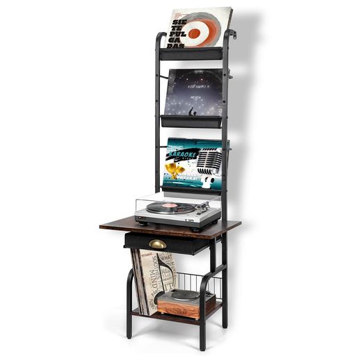 【炭素鋼製・超丈夫】カンビートレコードラックは、炭素鋼フレームとパーティクルボードを組み合わせた頑丈構造で、最大50kgの耐荷重を実現します。金属製ベースが安定性を確保し、レコードプレーヤーの振動を軽減します。音質劣化を防ぎ、レコードの長期...