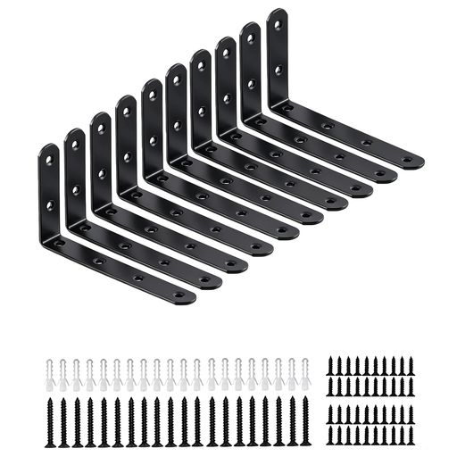 【L字金具・大型サイズでしっかり補強】 125x75x20mmの大きめサイズを採用したL字金具。棚板や家具の角部、接合部の補強に使いやすく、DIYや日常のメンテナンス用途に幅広く対応します。 【90度直角設計・安定した固定をサポート】 直角...