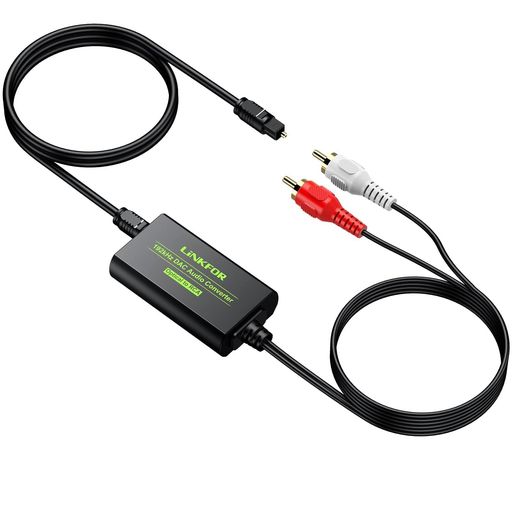 【SPDIFtoRCAコンバーター】本製品はデジタル(光デジタル)オーディオ信号をアナログL/Rオーディオ信号に変換できるDAコンバーターです。注:DolbyAC3などの5.1チャンネル信号に対応していないため、使用前にオーディオ出力をPC...