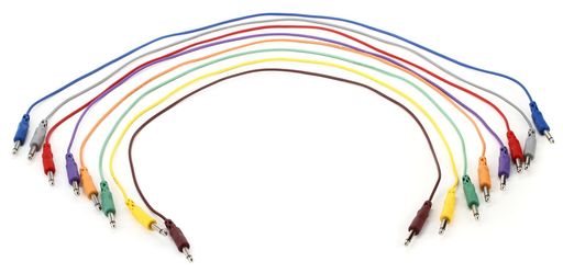 ホサ モノラルフォンジャックを備えたオーディオ機器同士の相互接続やミキサー、パッチ・ベイなどでの使用に最適な両側モノラルフォンプラグを採用したパッチケーブルです。 カラーの異なる8本のケーブルがパックになっており、接続している機器同士を色で...