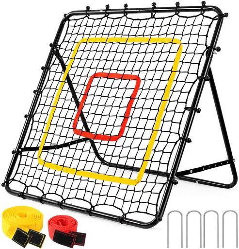 【改良増強リバウンドネット】fifilionのリバウンドネットは完全に折りたたみできます。(後ろの支えとなるパイプ形を改善し、パイプと前面フレームの取付け方法も変化しましたので、このリバウンドネットが平に収納できます)。ネット中間には二つ狙...