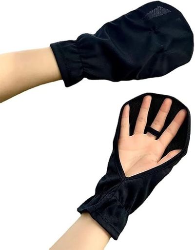 メイン素材:レーヨン 【サイズ】総長23cm手甲幅11cm手首幅9cm(ゴム付きサイズ調整可能) 【素手感覚!立体縫製】指を通すゴム付、軽く指を曲げた手の形に沿うように縫製されてます。手の平側はオープンになっているので、素手で物がつかめ滑ら...