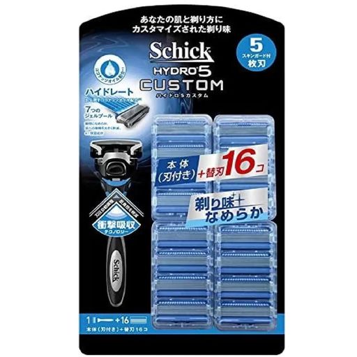 シックハイドロ5カスタム替刃17個5枚刃ひげそり髭剃りSCHICKHYDRO5CUSTOM パッケージ重量:0.2kg