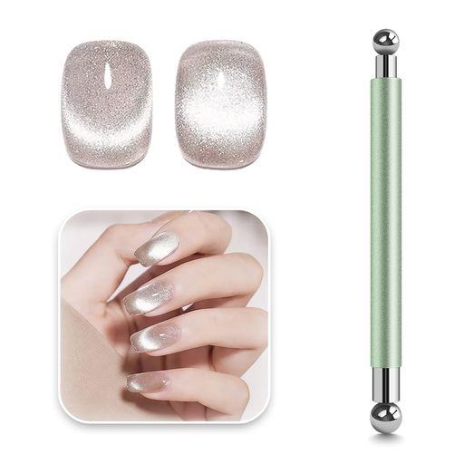 【商品仕様】円筒型ネイル用マグネット 長さ:約9.8CM カラー:グリーン 6mmと8mmのネオボールが付きです。 【高品質素材】本体は高強度磁心を組み合わせて、磁力は持続的に安定して、繰り返し使用して変形しなくて。吸着力が強くて金属粒子を...