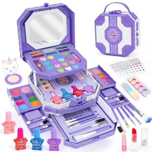 キッズコスメセット:プリンセスのような変身遊び!このコスメセットは、マナちゃんの憧れを叶えるキッズメイクの完璧セットです。カラフルなアイシャドウ、かわいいチーク、光るリップ、そして子供用ネイル(マニキュア&amp;ネイルステッカー)がたっぷ...