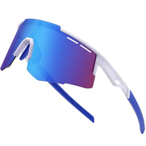 【偏光UV保護レンズ】-このスポーツサングラスは高品質のポリカーボネートレンズを使用しており、反射光や散乱光を排除し、紫外線から目を最大限に保護します。これらの偏光レンズは、最もリアルでカラフルな世界を表示できます。 【軽量で耐久性のあるフ...
