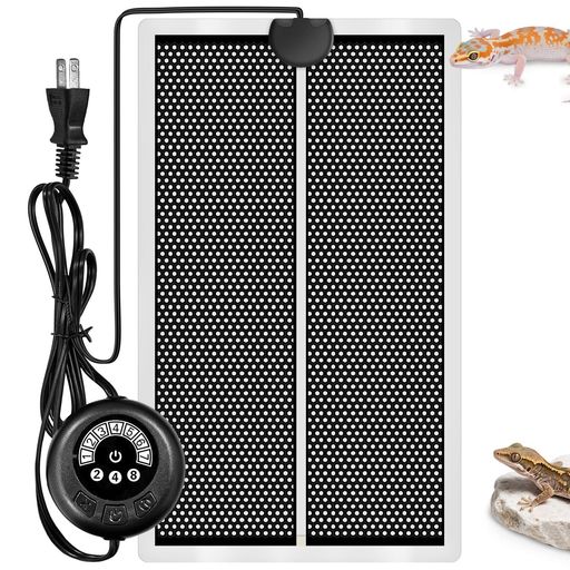 爬虫類ヒーター 活力アップ、脱皮促進、温度調節、タイマー機能、耐久性、簡単掃除 【爬虫&amp;両生動物活力アップ】ペットも人間と同じように温暖が好きです。加熱パッドは、爬虫、両生動物と小動物などの体温を調節し、食欲を増進するや脱皮を促進し...