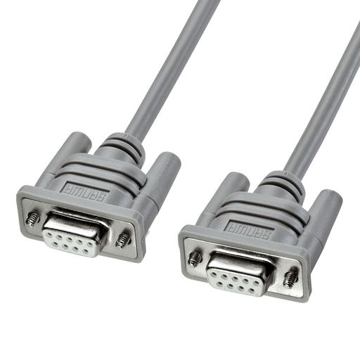 D-sub9pinクロス結線のRS232Cケーブルです。 Windows搭載(DOS/V)パソコン(D-sub9pin)などの本体同士を接続し、データ転送を行うケーブルです。 銅製の高密度編組みシールド材の内側に密閉型のアルミシールド処理を...