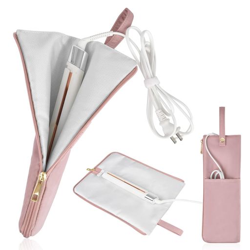 【熱いまま安全収納!耐熱の内層設計】剛使用後の高温ヘアアイロン(巻き髪用アイロン・ストレートアイロン)をそのまま収納可能!内側の耐熱ガラスファイバー(耐熱300度)が熱を遮断し、火傷や火災リスクを防止。冷ます待ち時間なしで、時間効率化と安全...