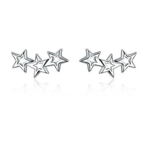 サイズ約5x11mm、1ペア(2個入り)の販売です。3つ並んで小さな星が並んだかわいいピアス。シンプルでさりげない普段使いに小さくても存在感のある輝き。きらきら星の三連ピアスで耳元を飾ってください。 3つのスターモチーフできらきらとカワイイ...