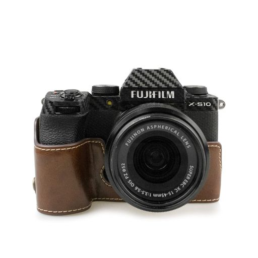 対応機種:fuji XS10 素材:PUレザー [簡単便利] fuji XS10に向けた設計、本体としっかり密着し、操作性も良くデザインを損なわずご利用いただけます。ケースを取り外せずに、バッテリーへのアクセスが可能、すべての周辺機器ポート...