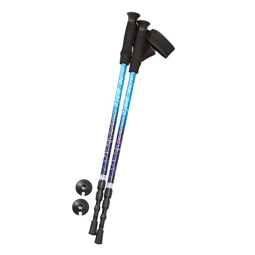【商品仕様】サイズ/最長時:(約)138cm・収納時:(約)69cm、重量/(約)295g(1本あたり)、サイズ調整/95~135cm、材質/ポール:アルミニウム・グリップ:EVA樹脂・石突きラバー:合成ゴム、原産国/中国 【2段スライド方...