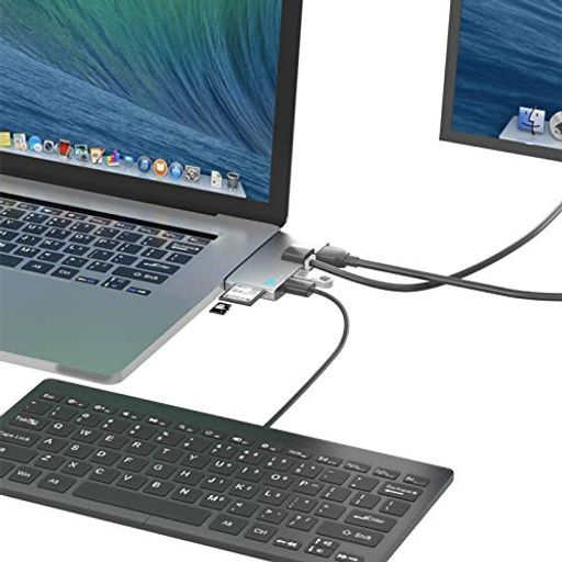 Type-C接続対応の人気の「MacBook Air」や「MacBook Pro」等の「Mac Book」シリーズに最適な5種類のインターフェイスに対応したUSBマルチハブアダプタ。※「Surface」シリーズではご使用できません。 高級感...