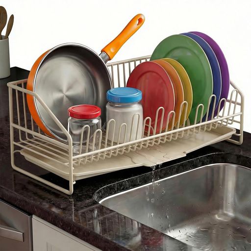 【自動排水・衛生的】自動排水設計で水たまりゼロ!独自の導水坡設計(市場品より35%向上)がシンクへスムーズ排水。細菌・カビ繁殖を防ぎ、衛生的な水切りラックで清潔キッチンを維持。トレー外し不要のメンテナンスフリー構造。 【組立不要・即時設置】...