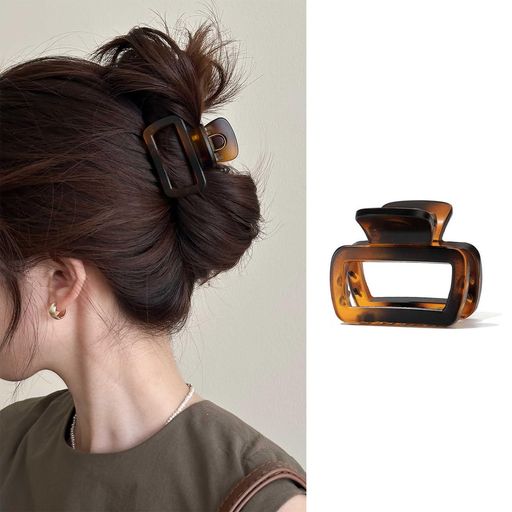 【仕様】パッケージ:1個;サイズ:約7*3.3cm;重さ:約30g;素材:強い錆びない合金バネ・PC樹脂;カラー:ブラック、ライトべっ甲、レッドブラウン、コーヒー、プルーン色。 【快適滑り止め】:ヘアピンの両側の滑り止め歯は強いグリップ力が...