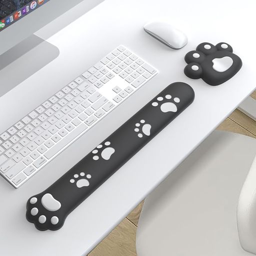 🍃【手首サポート】キーボード手前に置くだけで、長時間のPC作業による手首への負荷を効果的に軽減。適度な高さと緩やかなカーブが手首を理想的な角度で支え、圧力を分散させるため、手首の痛みや肩こり、腱鞘炎の予防に役立ちます。 &#...
